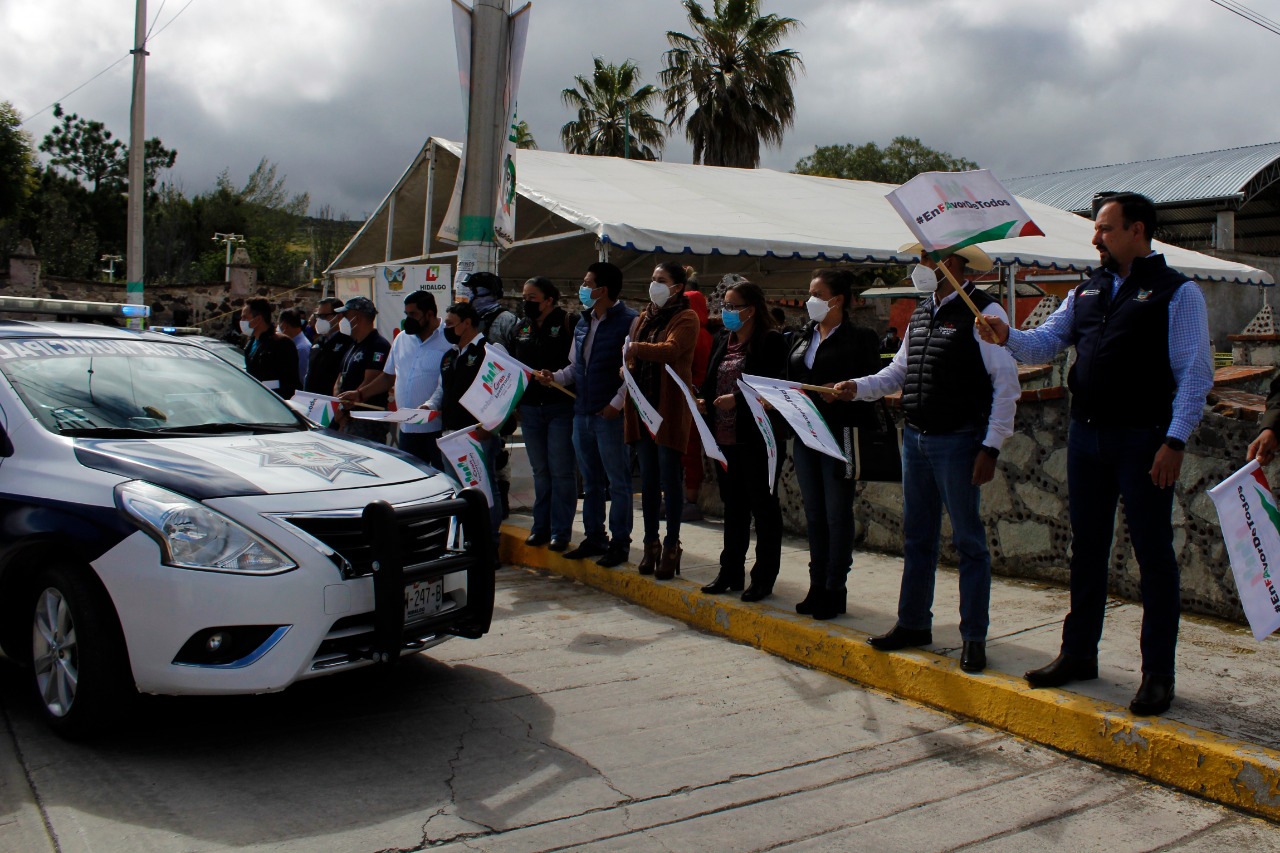 Fortalece Fidel Arce seguridad en Epazoyucan con 5 patrullas - Mira Hidalgo